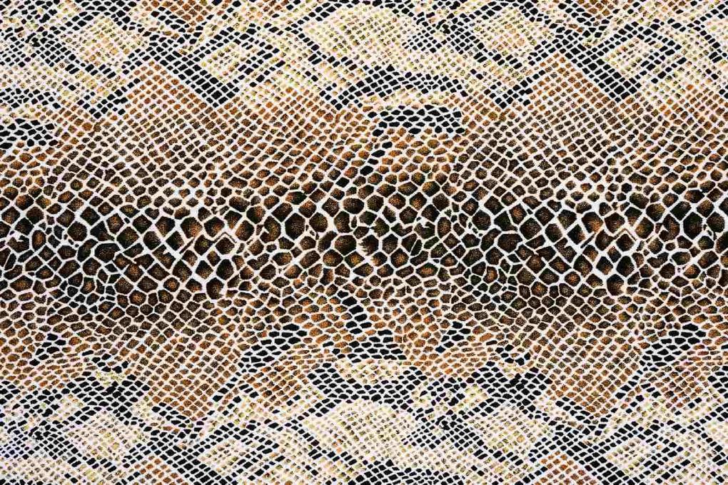 DIMEX | Vliesová fototapeta Hadí textura MS-5-2584 | 375 x 250 cm | béžová, černá, hnědá