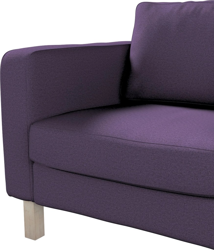 Potah na křeslo IKEA Karlstad, krátký barva fialová látka pletený vzor