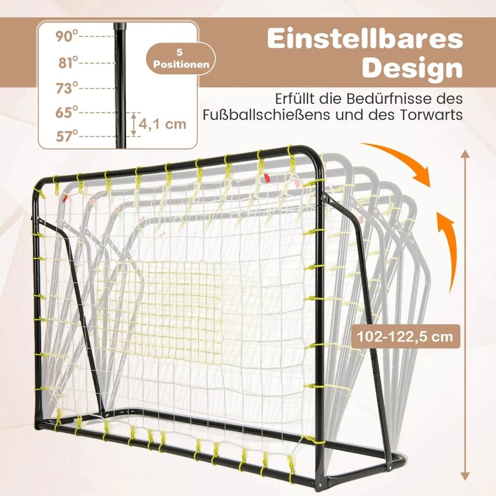 Costway 2 v 1 Fotbalová branka a odrazka Fotbalové branky 187 × 60 × – černý