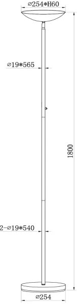 Lucide 19791/20/31 - LED Stmívatelná stojací lampa ZENITH LED/20W/230V bílá