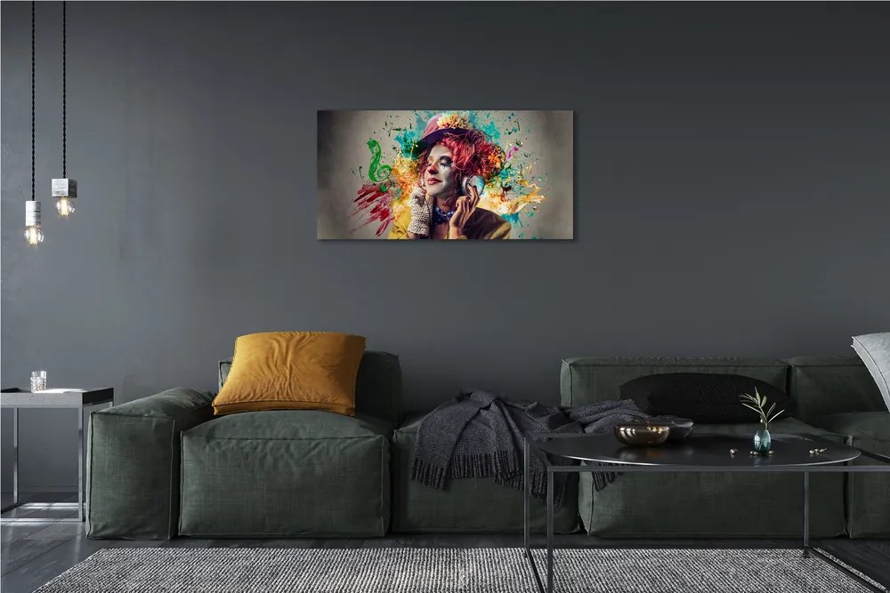 Obrazy na plátně Klaun barva poznámky 120x60 cm