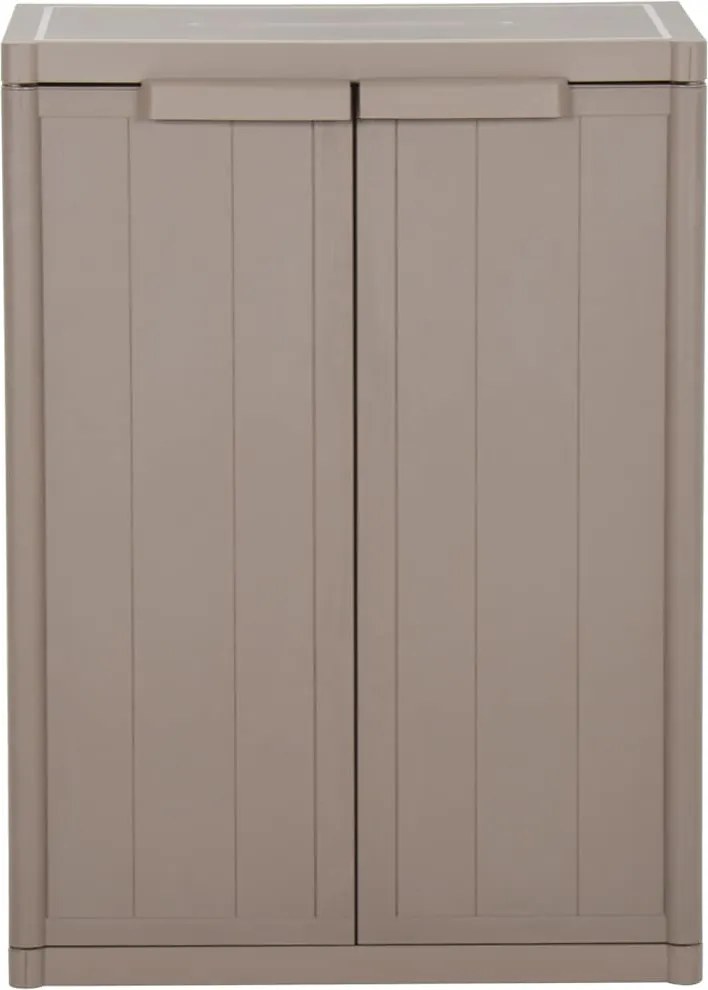 Zahradní úložná skříň hnědá 65 x 45 x 88 cm PP vzhled dřeva 151239