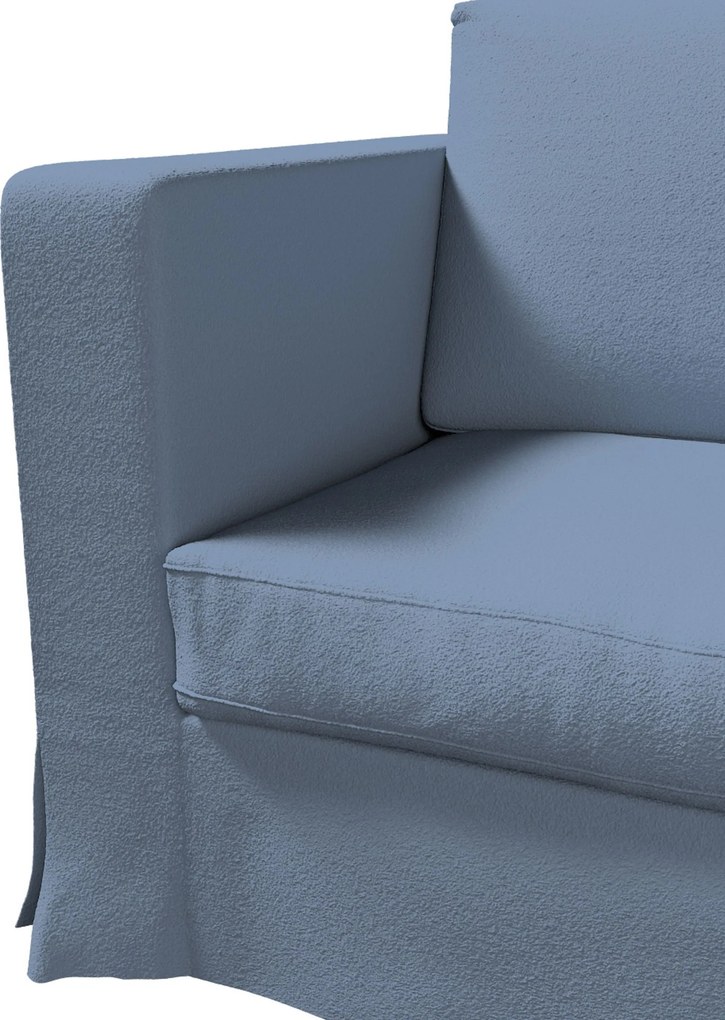 Potah na pohovku IKEA Karlanda 3-místná nerozkládací, dlouhý barva modrá látka pletený vzor