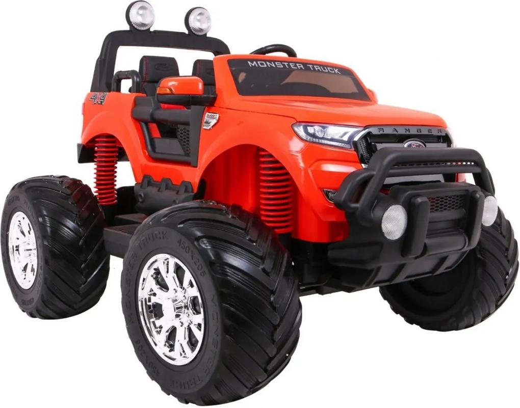 Ford Ranger Monster dětské elektrické auto 4x4 - Oranžová