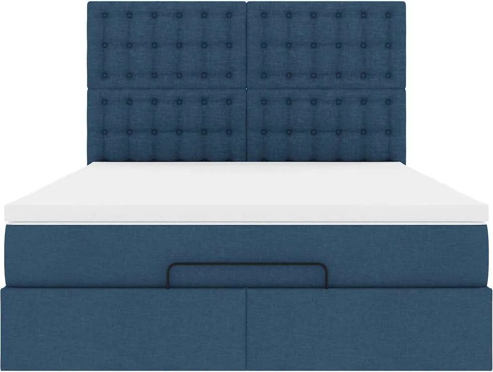 Osmanský rám postele s matrací Blue 140x190cm textil 3313326