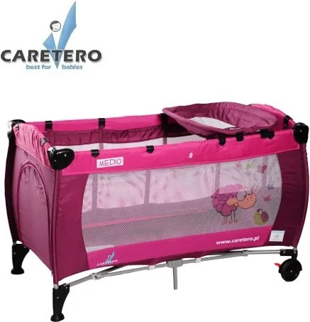 CARETERO | Caretero Medio | Cestovní postýlka CARETERO Medio purple | Růžová |