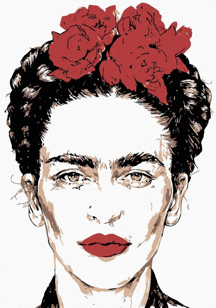 zuty malování podle čísel - frida kahlo, 40x50 cm, vypnuté plátno na rám
