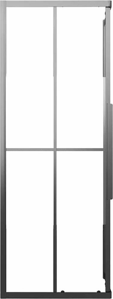 Sprchový kout napůl mléčné ESG 80 x 80 x 180 cm černý 151853