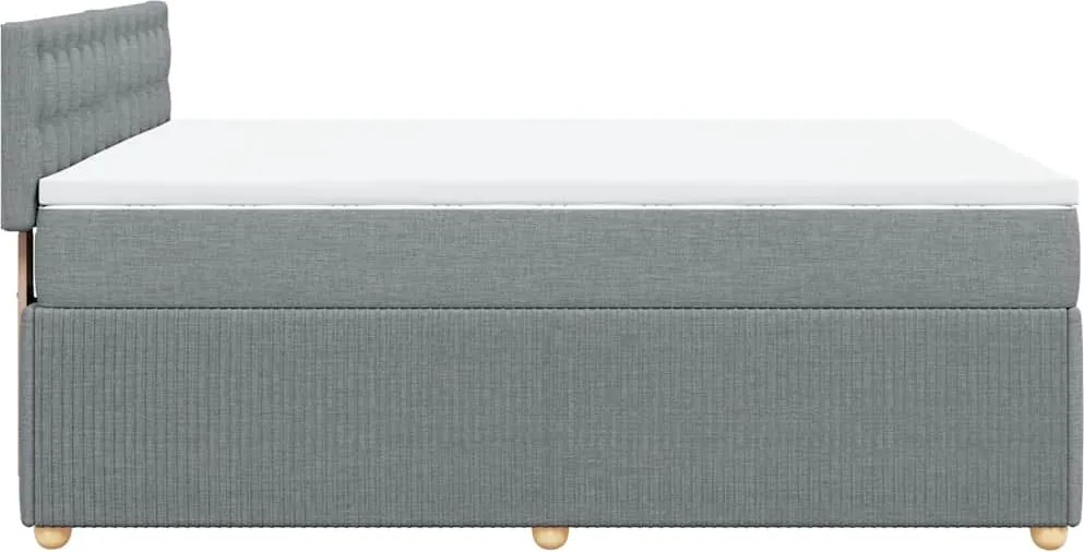 Box spring postel s matrací světle šedá 140 x 190 cm textil 3287465