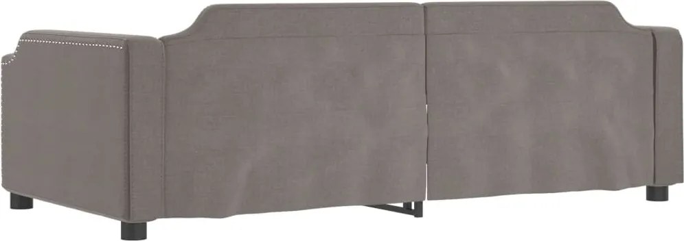 Válenda s přistýlkou a zásuvkami taupe 100 x 200 cm textil 3197678