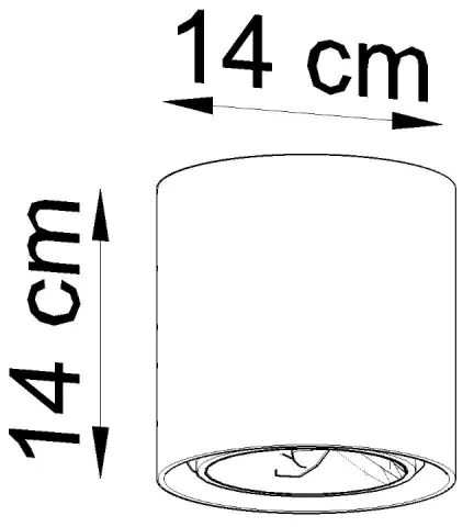 CULLO Stropní světlo, beton SL.0645 - Sollux