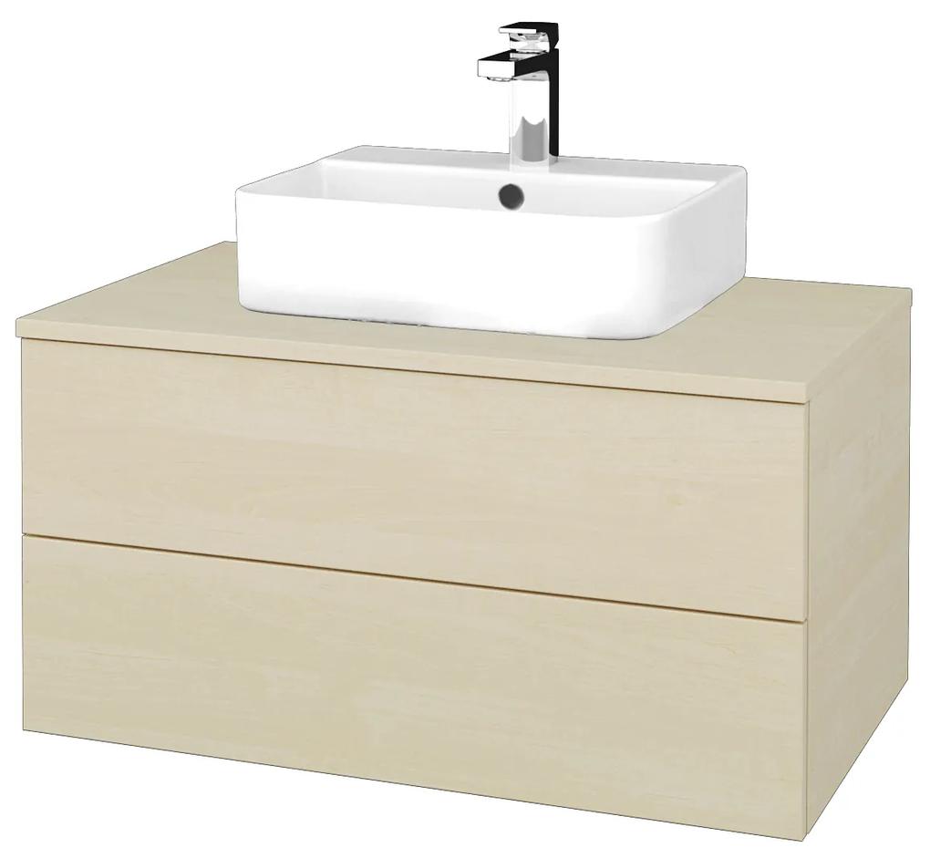 Dřevojas Koupelnová skříňka MODULE SZZ2 80 Varianta: N01 Bílá lesk / L03 Antracit vysoký lesk