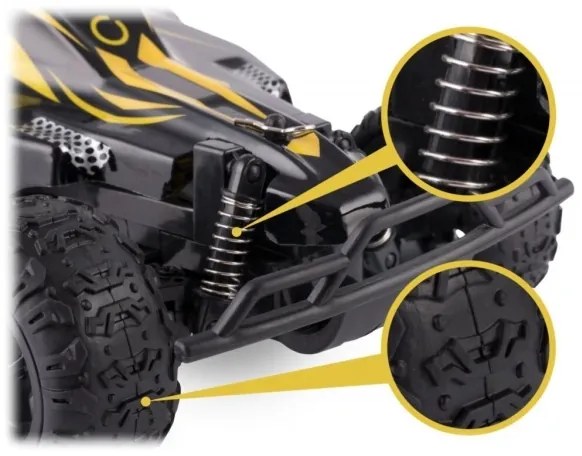 Overmax - RC auto na dálkové ovládání X-RALLY 2.0 1200 mAh Black/Yellow