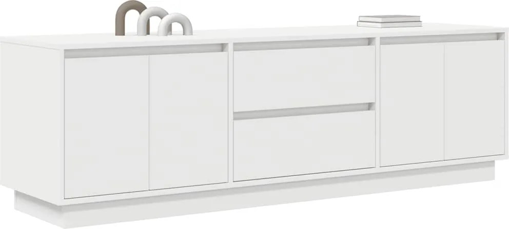 TV skříňka s LED osvětlením bílá 160,5x41x50 cm 3328426