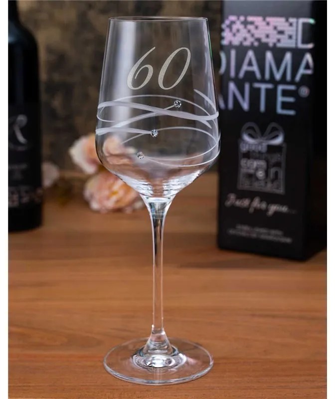 Diamante sklenice na červené víno Spiral 450 ml 1KS