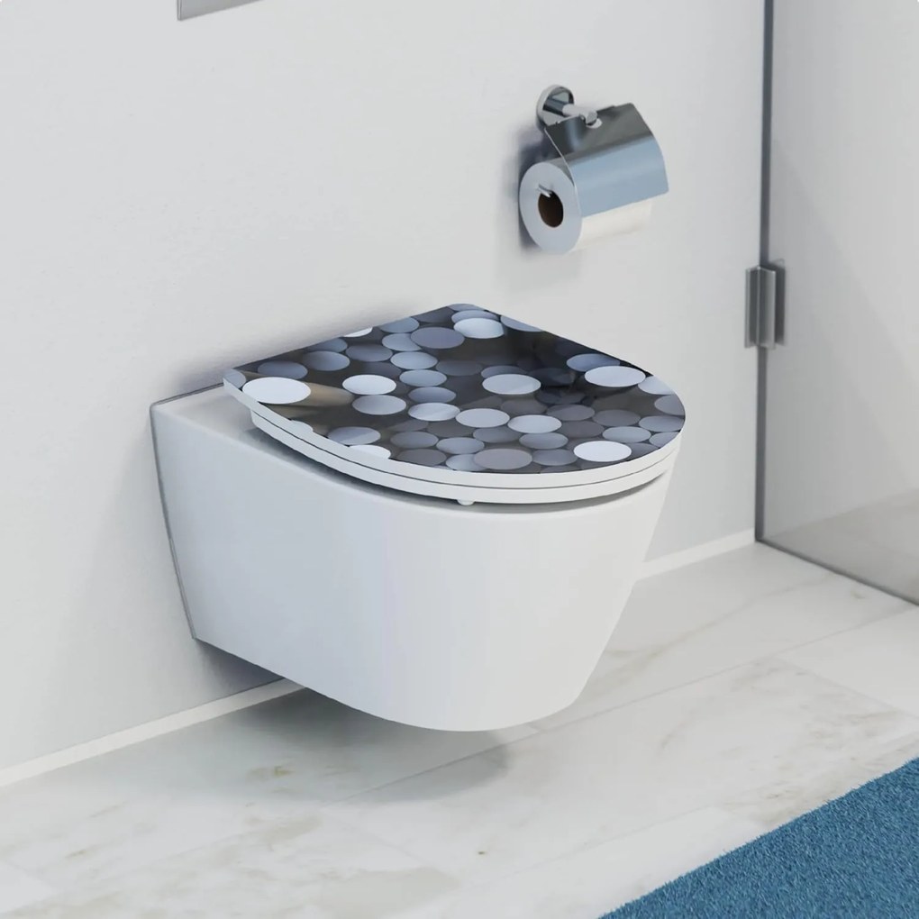 Eisl Sanitär WC prkénko Duroplast Soft Close Round Dips High Gloss 82593