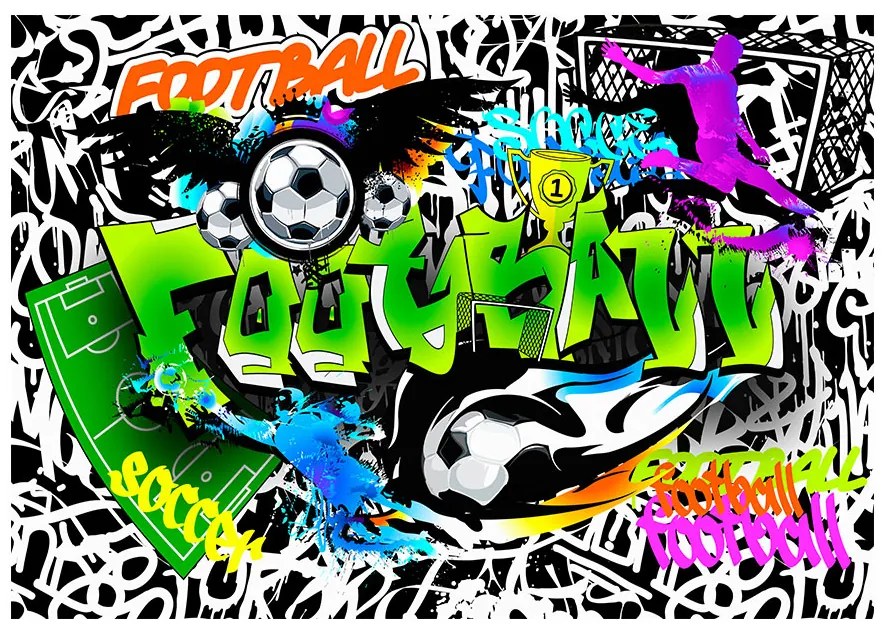 Fototapeta - Fotbal Graffiti 300x210 + zdarma lepidlo