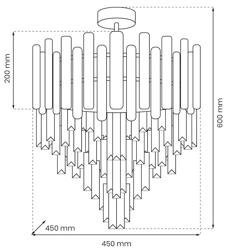 Lustr Madison II, 1x křišťálové/zlaté kovové stínítko, (fi 45cm), g