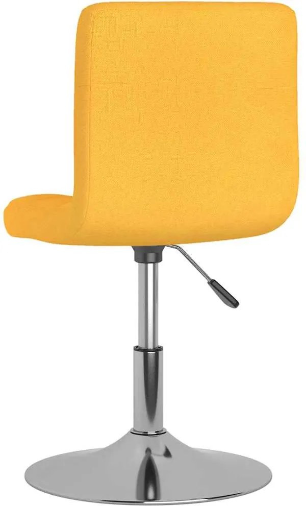 Otočné jídelní židle 2 ks žluté textil 334216