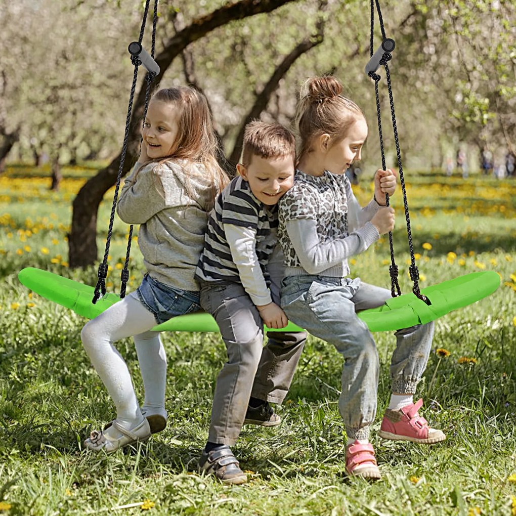 Costway Nest Houpačka Dětská houpačka na strom se 100-180 cm nastavitelným lanem