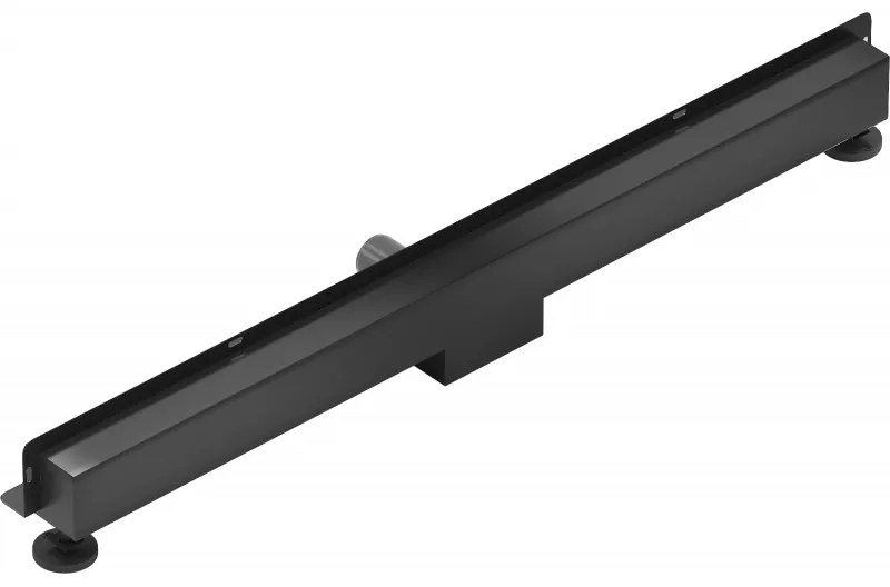 Mexen Flat nerezový sprchový žlab na zeď 80 cm vzor WALL, černý, 1730080