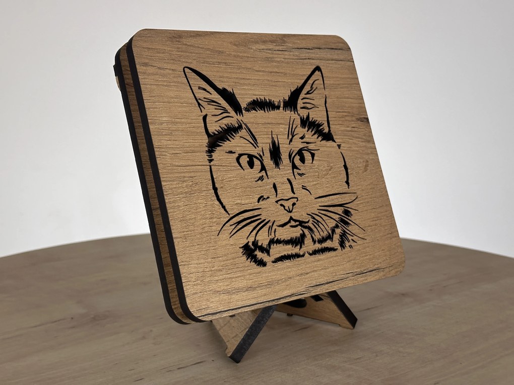 Li-Go "Kočka" lampa 19x19cm provedení povrchu: oliva