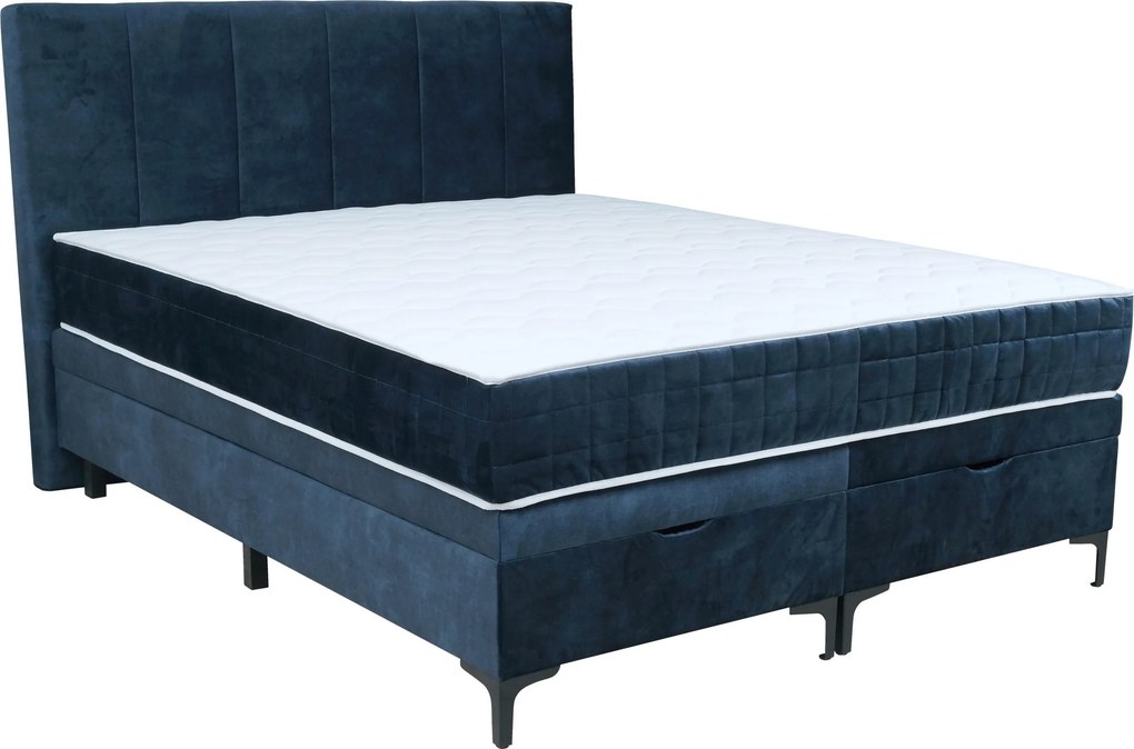 XXXLutz POSTEL BOXSPRING, 180/200 cm, modrá Hom`in - Postele s úložným prostorem - 001933003702