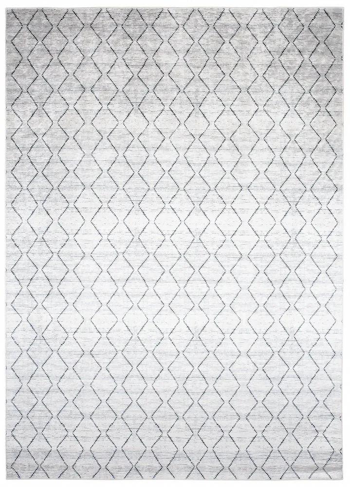 Světle šedý moderní koberec s jednoduchým vzorem Šířka: 140 cm | Délka: 200 cm