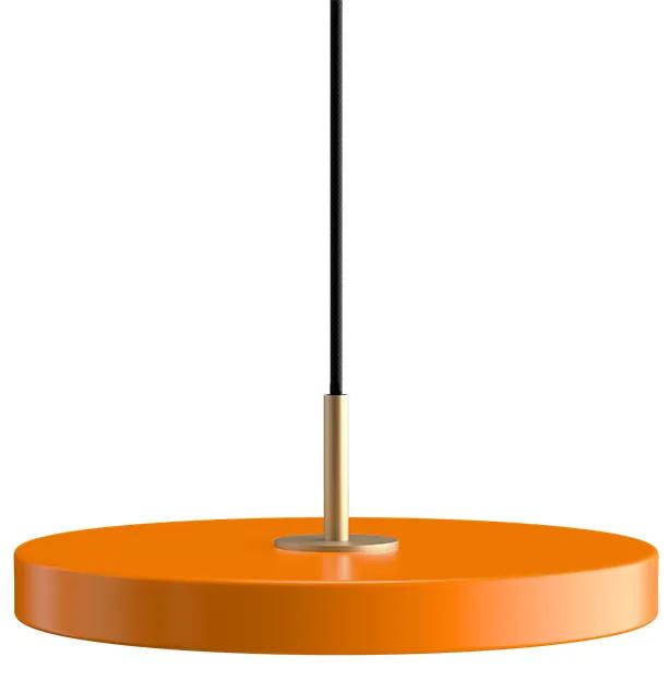 Umage 2433 Asteria mini, závěsné svítidlo oranžová/mosaz, LED 14W, 3000K průměr 31cm