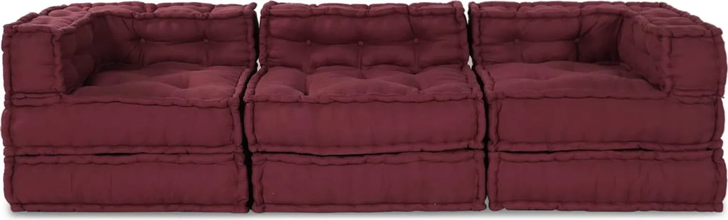 Modulová pohovka Textil Bordó 210 x 70 x 56 cm 3315072