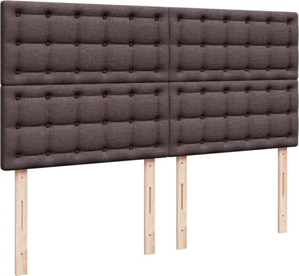 Box spring postel s matrací tmavě hnědá 180x200 cm textil 3291376