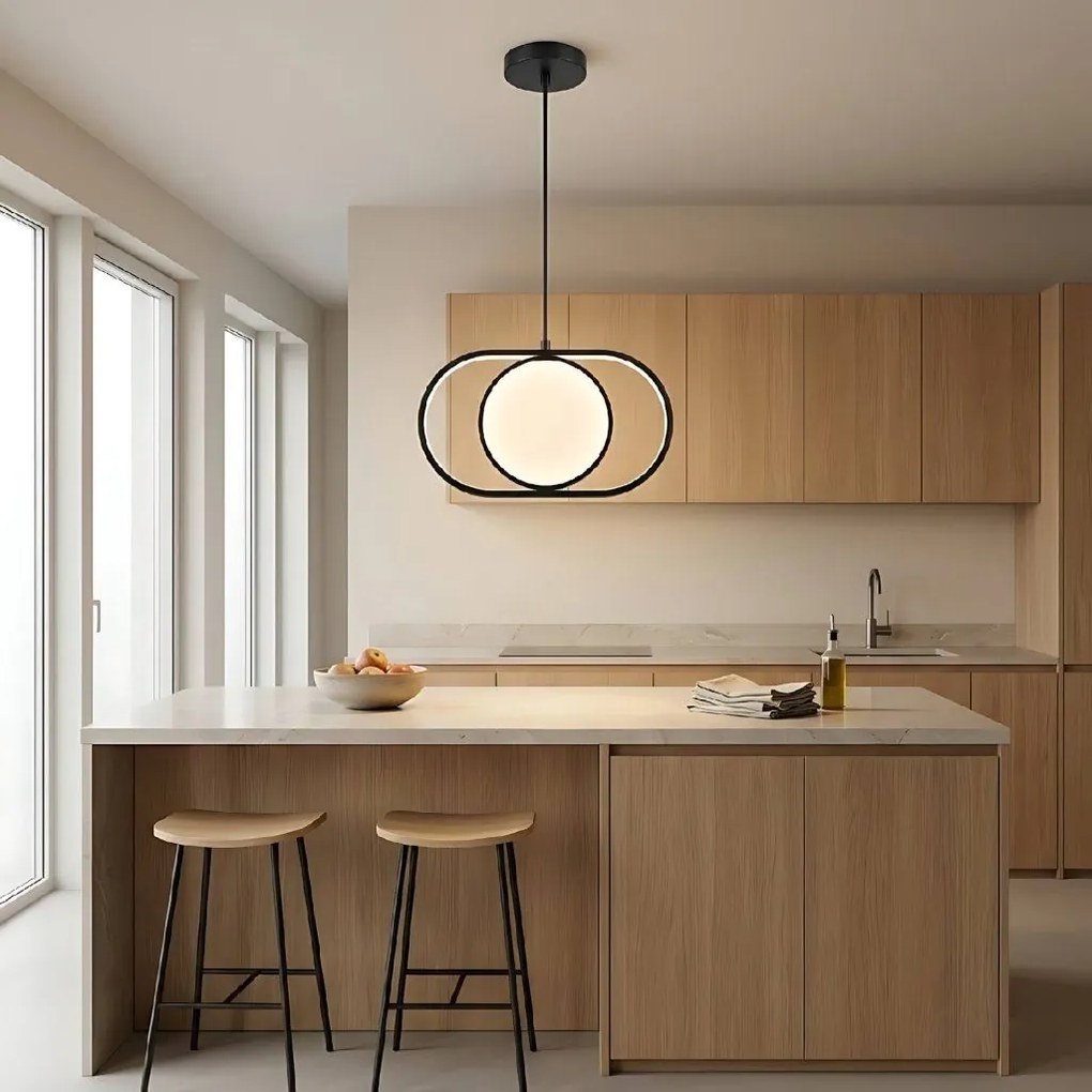 Toolight Toolight, LED závěsné svítidlo 18W, 4000K, APP1554-CP, černá, OSW-05662