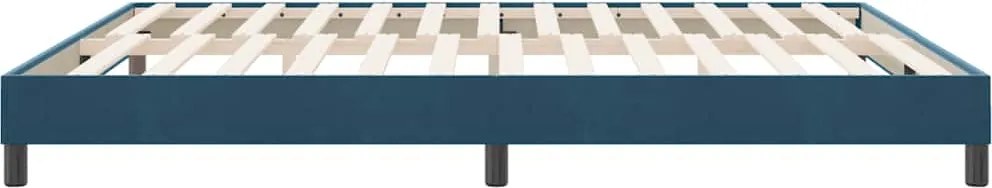 Postel Box Spring bez matrace tmavě modrá 180x210 cm samet 3315841