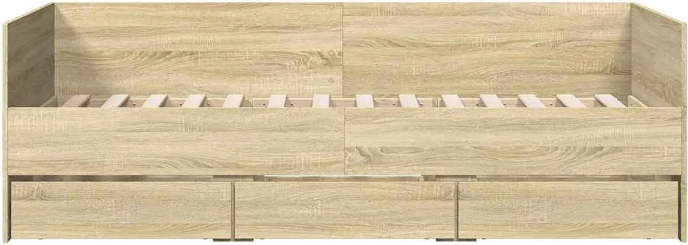Válenda se zásuvkami bez matrace dub sonoma 100 x 200 cm 3280813