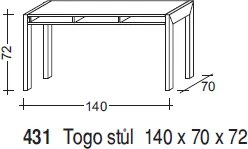 Gazel TOGO psací stůl