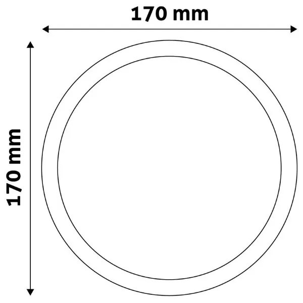 Prémiový přisazený LED panel 12W 950lm, denní, kruhový, 3 roky