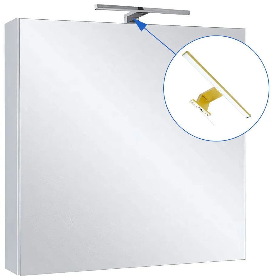 Comodo Zrcadlová skříňka Ticino 60 ZS LED-G s osvětlením Any LED 30 G, zlatá