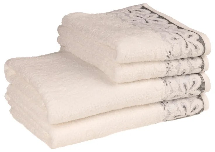 Tegatex Bavlněný ručník / osuška Bella - bílá Velikost: 50*90 cm