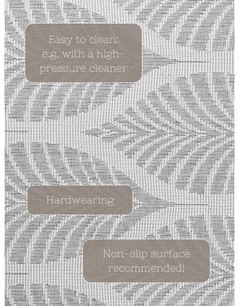 Vnitřní a venkovní běhoun v šedé a slonovinové barvě 80x250 cm Duet Liora – NORTHRUGS