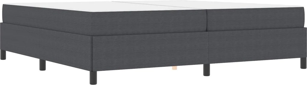 Rám postele s matrací Tmavě šedá 200 x 200 cm textil 3399141