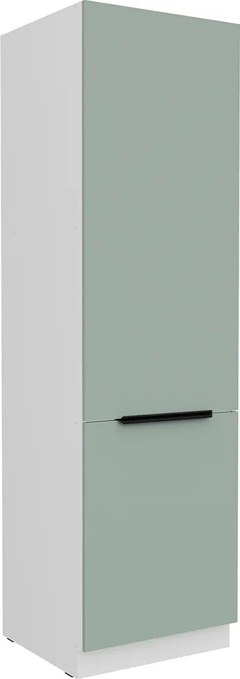 ARIA sb | vysoká skříňka 60 DK-210 2F potravinová s policemi | 60 cm | ANTI FINGERPRINT povrch | bílá/aquamarine