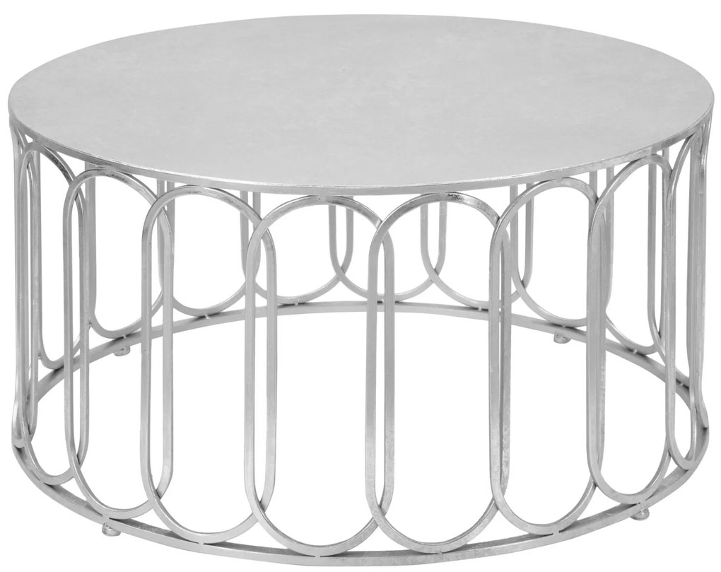 Stříbrný konferenční stolek Mauro Ferretti Rome 80x42 cm