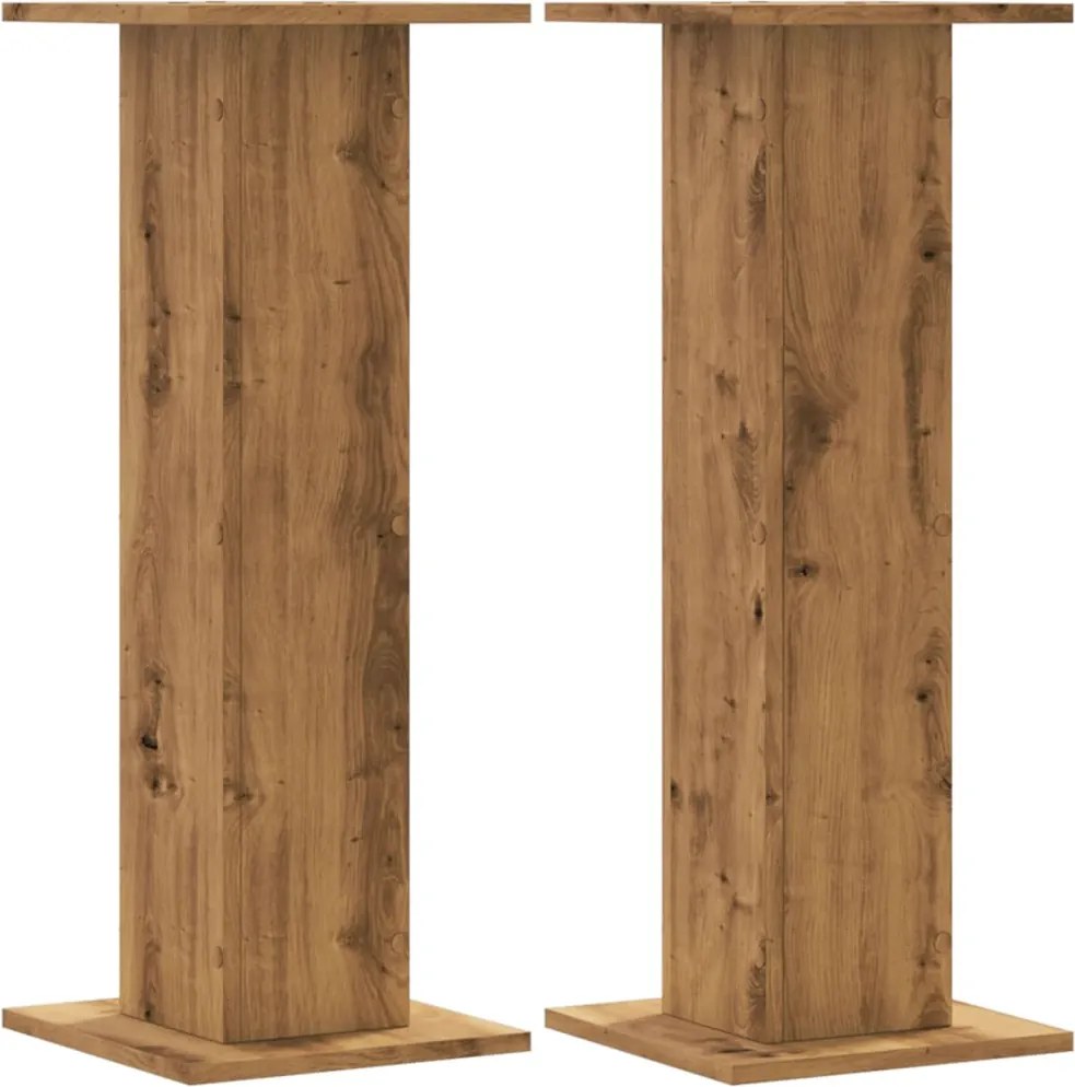 Stojany na rostliny 2 ks dub artisan 30 x 30 x 80 cm kompozit 3307872