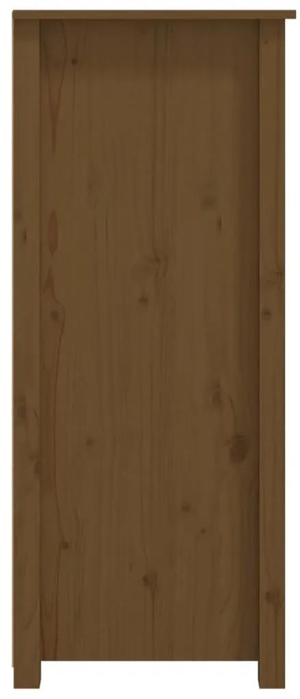 Příborník medově hnědý 83 x 41,5 x 100 cm masivní borové dřevo