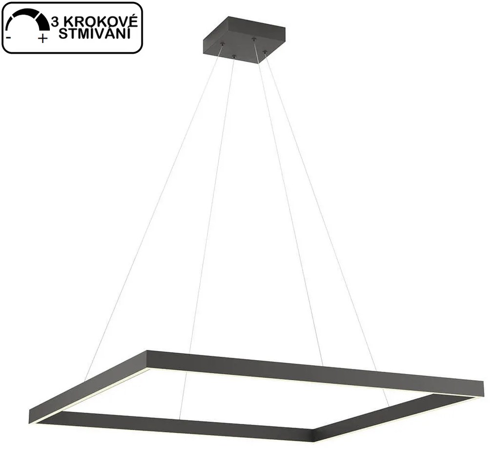 Světla a lustry REDO GROUP Černé závěsné světlo na lanku Redo FEBE 01-2909/ LED 50W/3000K-4000K Barva světla: 3000K