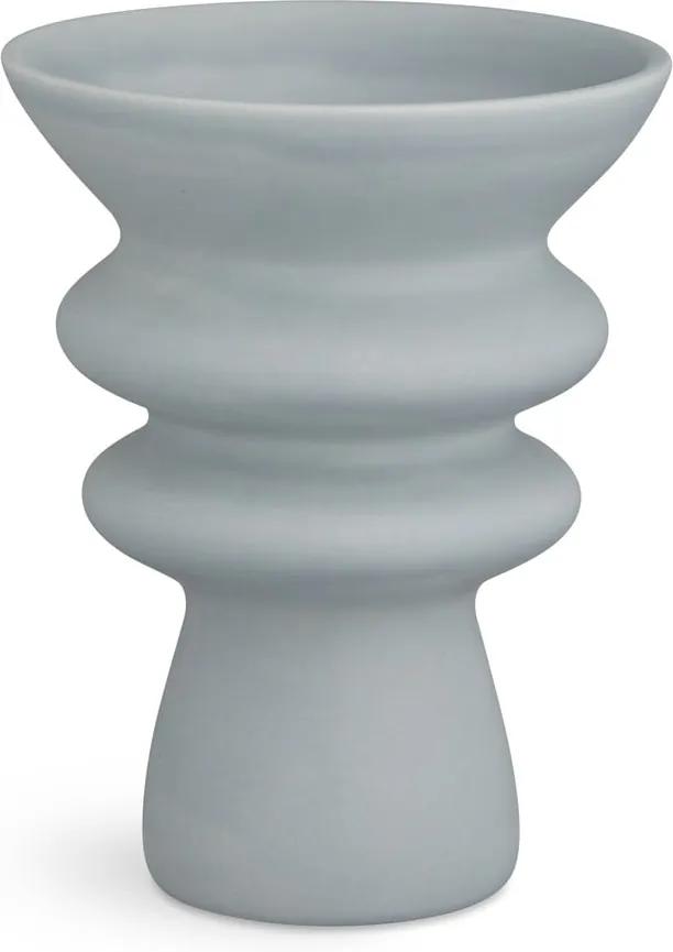 Modrošedá keramická váza Kähler Design Kontur, výška 20 cm