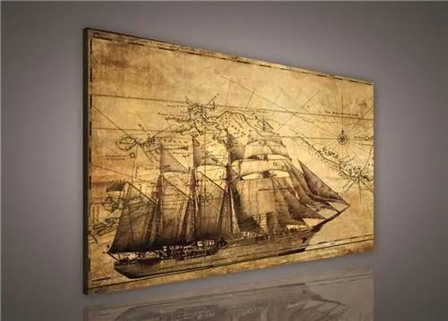 Obraz na plátně plachetnice 75 x 100 cm