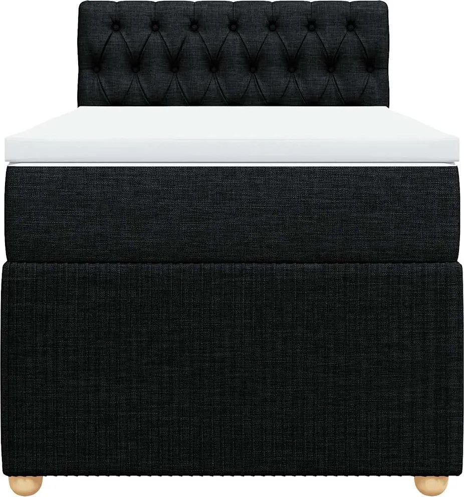 Box spring postel s matrací černá 100 x 200 cm textil 3287376