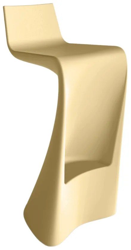 OnaDnes -20% VONDOM Matně béžová plastová barová židle WING 72 cm