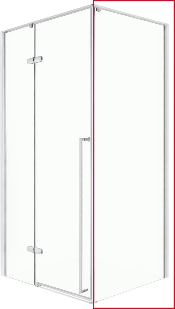 Novoterm Modul sprchového koutu NV-Long SC CHR 90 - pevná boční stěna, chrom/transparent - bez vaničky